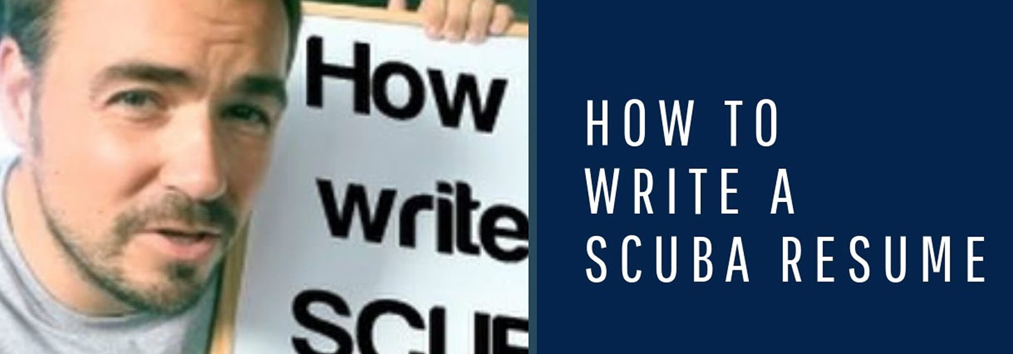 How to get a job in scuba diving.